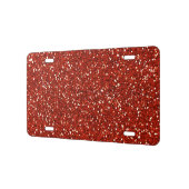 Stylish Red Glitter License Plate | Zazzle