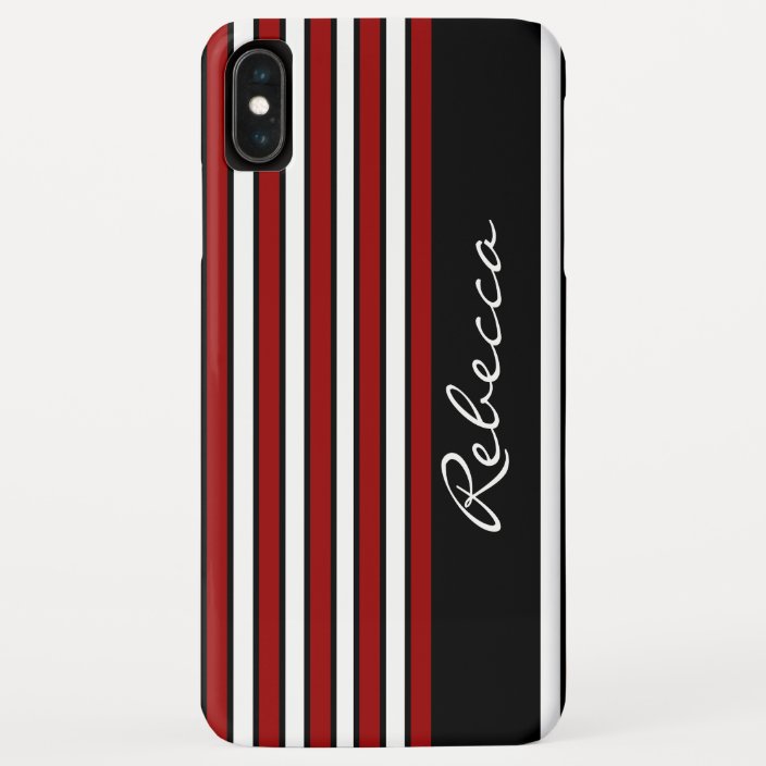 Stylish red white and black stripes Case-Mate iPhone case | Zazzle.com
