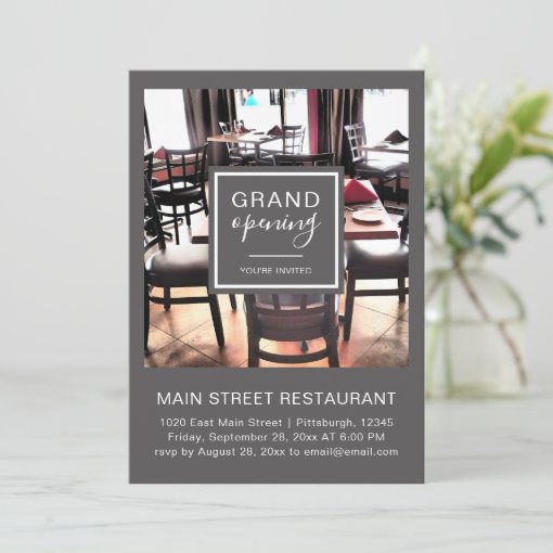 Stylish Restaurant Opening Invitation | Zazzle