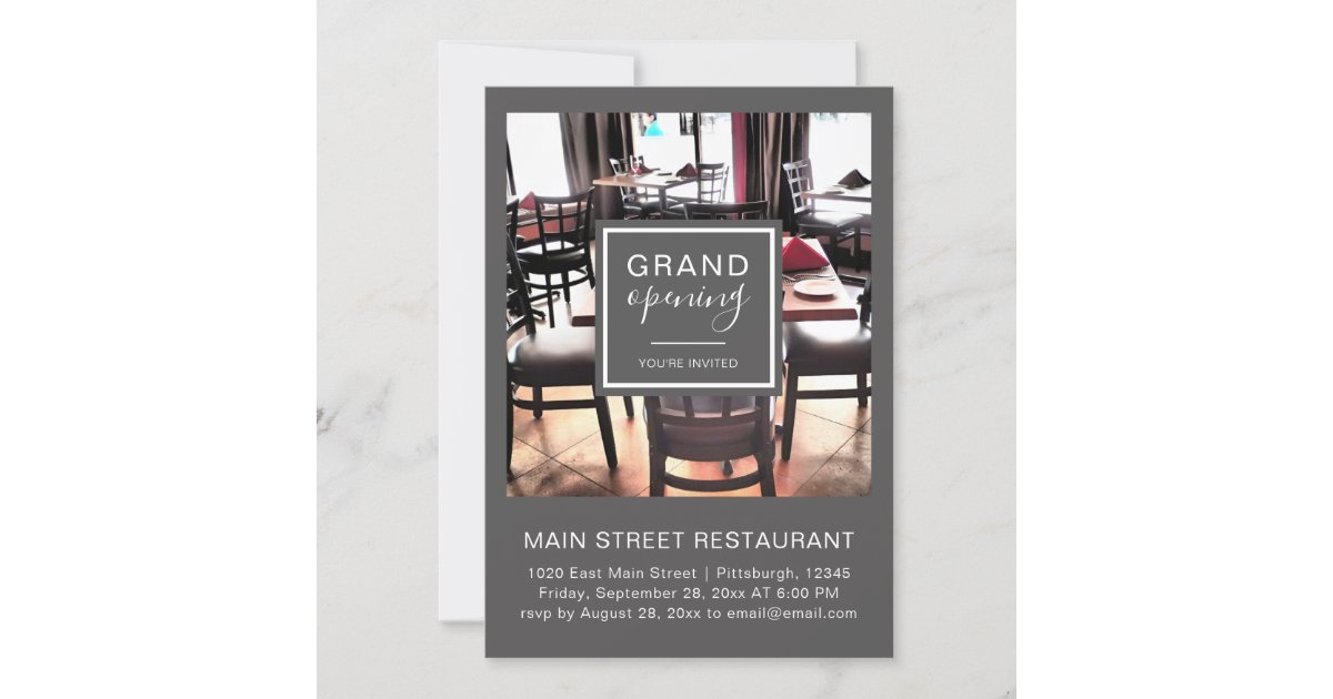 Stylish Restaurant Opening Invitation | Zazzle