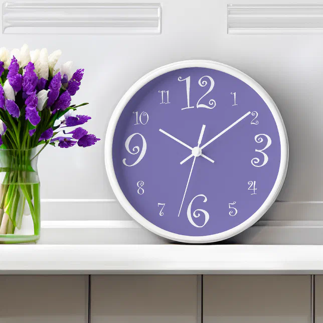 Stylish Retro 1950s Custom Color Kitchen Clock | Zazzle