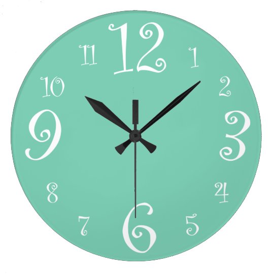 Stylish Retro 1950s Kitchen Large Clock | Zazzle