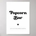 Stylish retro black & white Popcorn bar sign | Zazzle
