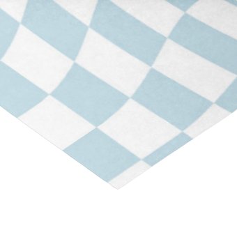 Stylish Retro Blue Pastel Warped Checkerboard Tissue Paper | Zazzle