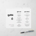 Stylish retro Menu & Table number trifold | Zazzle