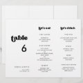 Stylish retro Menu & Table number trifold | Zazzle