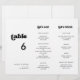 Stylish retro Menu & Table number trifold | Zazzle
