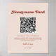Stylish retro Peach Pink Honeymoon fund QR code Poster | Zazzle