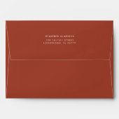 Stylish retro Terracotta wedding invitation Envelope | Zazzle