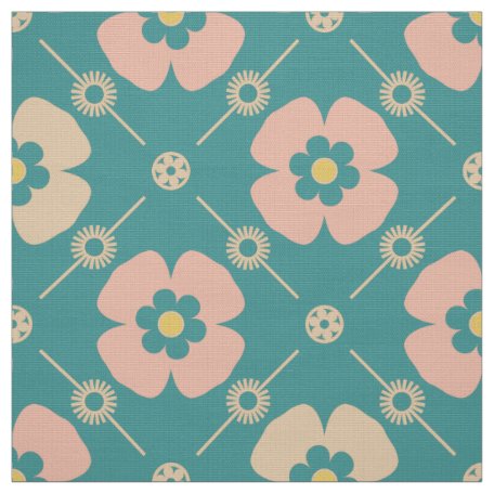 stylish 60s 70s retro mod fabric | Zazzle