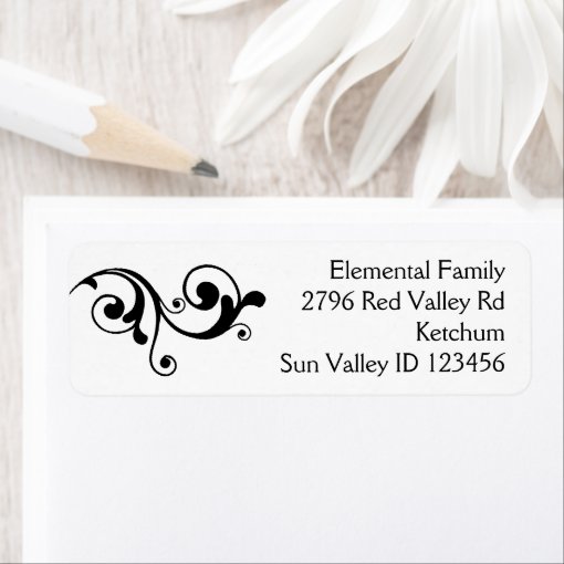 Stylish return address label | Zazzle