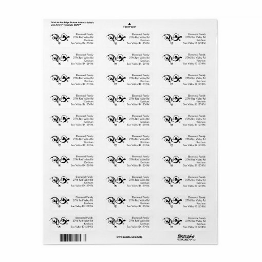 Stylish return address label | Zazzle