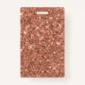 Stylish Rose Gold Sparkle Glitter VIP Access Badge | Zazzle