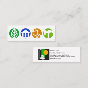 Stylish Round General Construction Placard Signage Mini Business Card ...