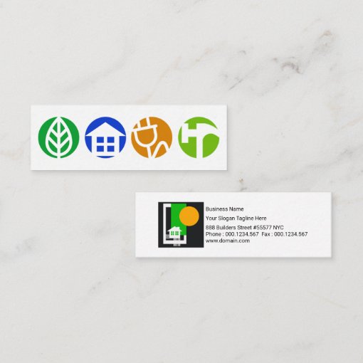 Stylish Round General Construction Placard Signage Mini Business Card ...