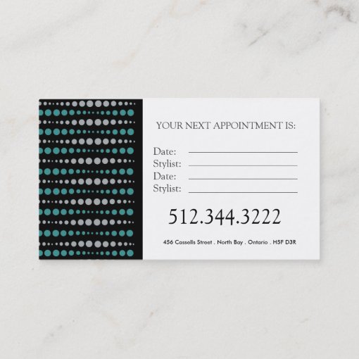 Stylish Salon Appointment Cards :: Business Cards | Zazzle