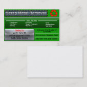 Stylish Scrap Metal Removal Business Card | Zazzle