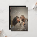 Stylish Script & Dark Fade Photo QR Code Wedding Invitation | Zazzle
