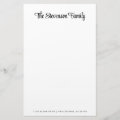 Stylish Script Family Name Monogram Stationery | Zazzle