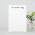 Stylish Script Family Name Monogram Stationery | Zazzle