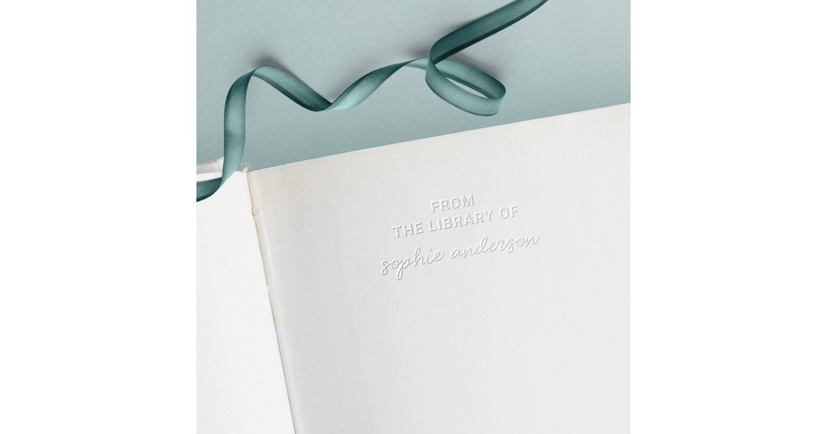 Stylish Script Name From The Library of Embosser | Zazzle