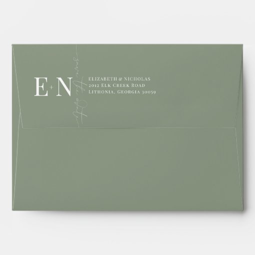 Stylish Script | Pre-Addressed Photo Lined Envelope | Zazzle