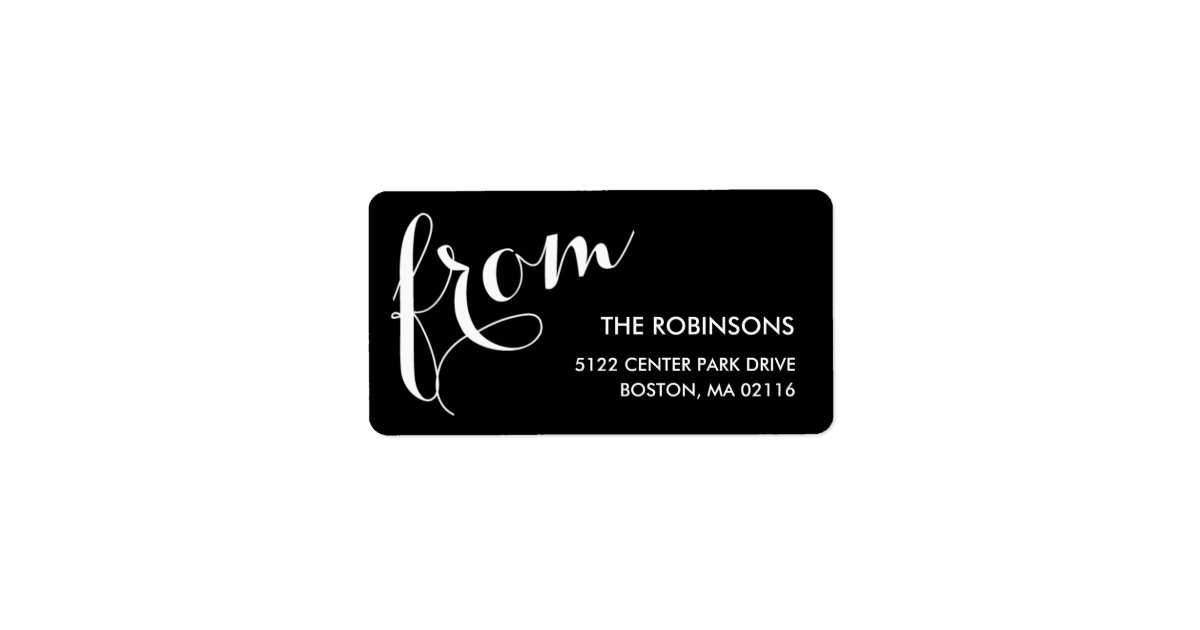 Stylish Sender Address Labels | Zazzle