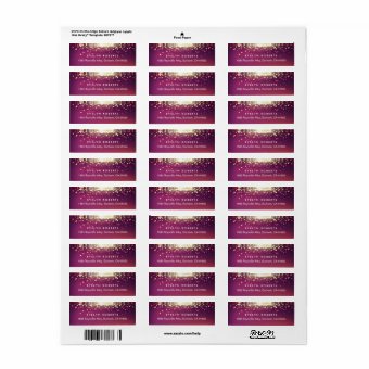 Stylish Shimmer Gold Glitter Sparkle Lights Label | Zazzle