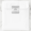 Stylish Silver Decoration 25th Wedding Anniversary Square Sticker | Zazzle