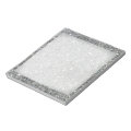 Stylish Silver Glitter Glitz Photo Notepad | Zazzle