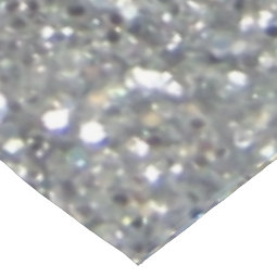 Stylish Silver Glitter Glitz Photo Tablecloth | Zazzle