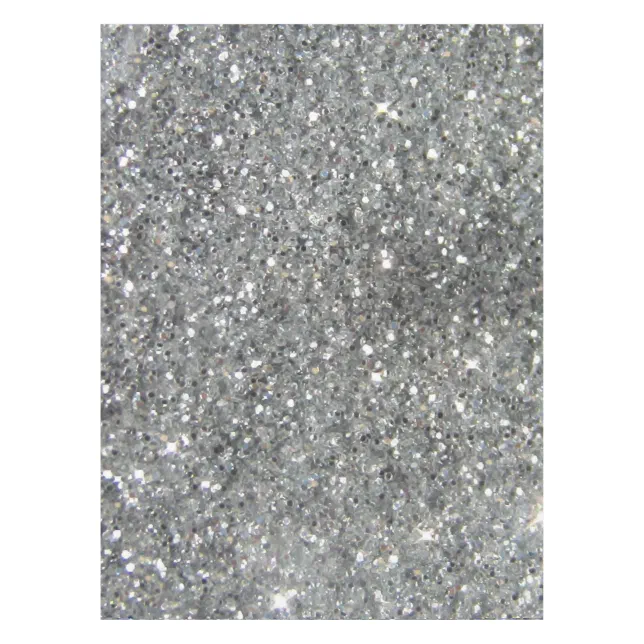 Stylish Silver Glitter Glitz Photo Tablecloth | Zazzle