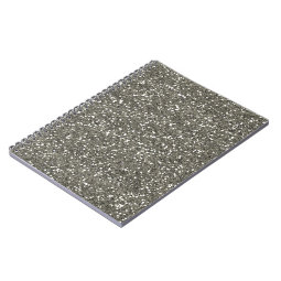Stylish Silver Glitter Notebook | Zazzle
