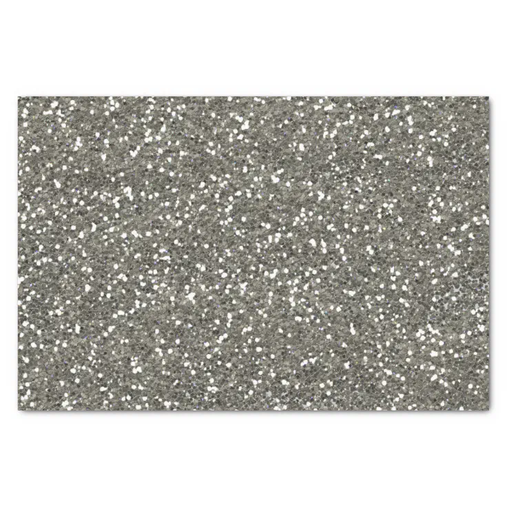 Stylish Silver Glitter Tissue Paper | Zazzle