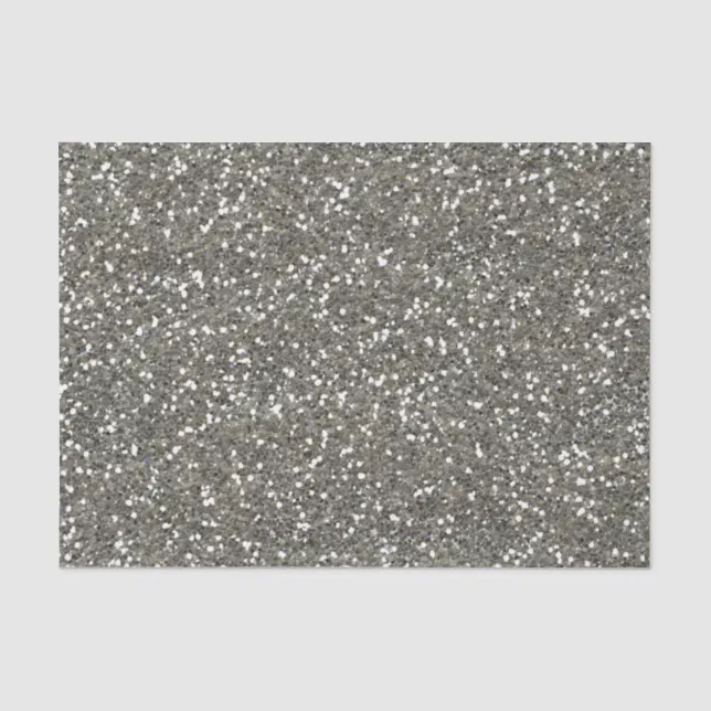 Stylish Silver Glitter Tissue Paper | Zazzle