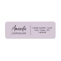 Stylish Simple Basic Informal Casual Lilac Label | Zazzle
