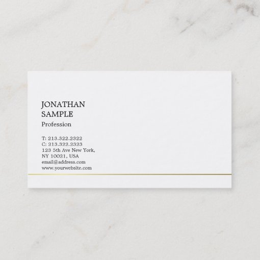 Stylish Simple Design Modern Trendy Cool Plain Business Card | Zazzle