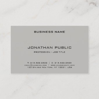 Stylish Simple Professional Design Modern Template Business Card | Zazzle