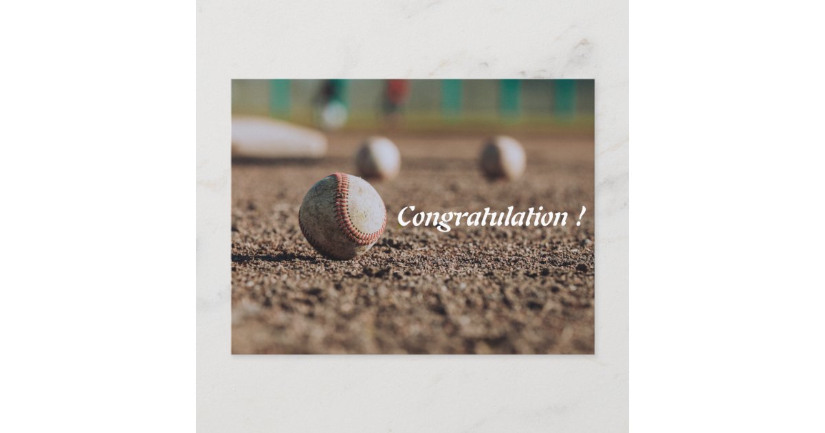Stylish Simple Sporty congratulation postcard | Zazzle