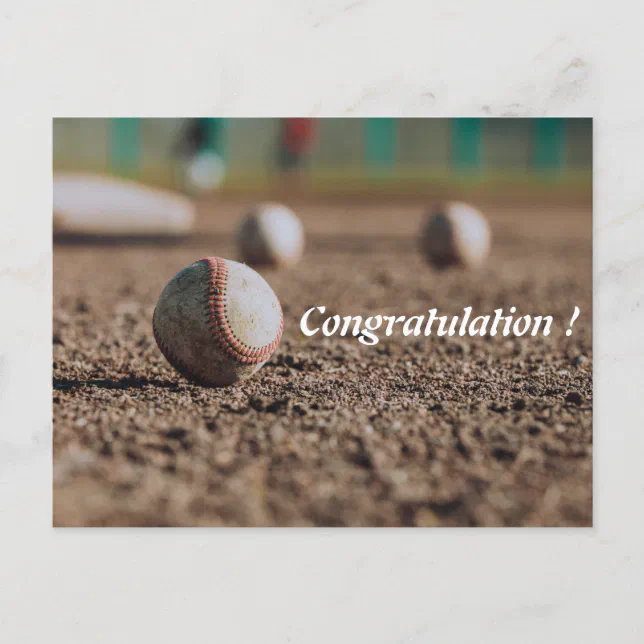 Stylish Simple Sporty congratulation postcard | Zazzle