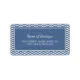 Stylish Slate Blue Chevrons Label | Zazzle