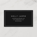 Stylish Sophisticated Modern Minimal Simple Black Business Card | Zazzle