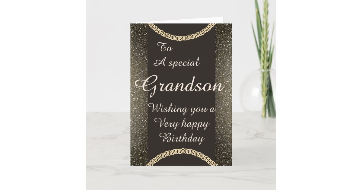 Stylish special grandson Birthday card | Zazzle