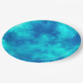 Stylish Storm cloud effect Blue Paper Plates | Zazzle