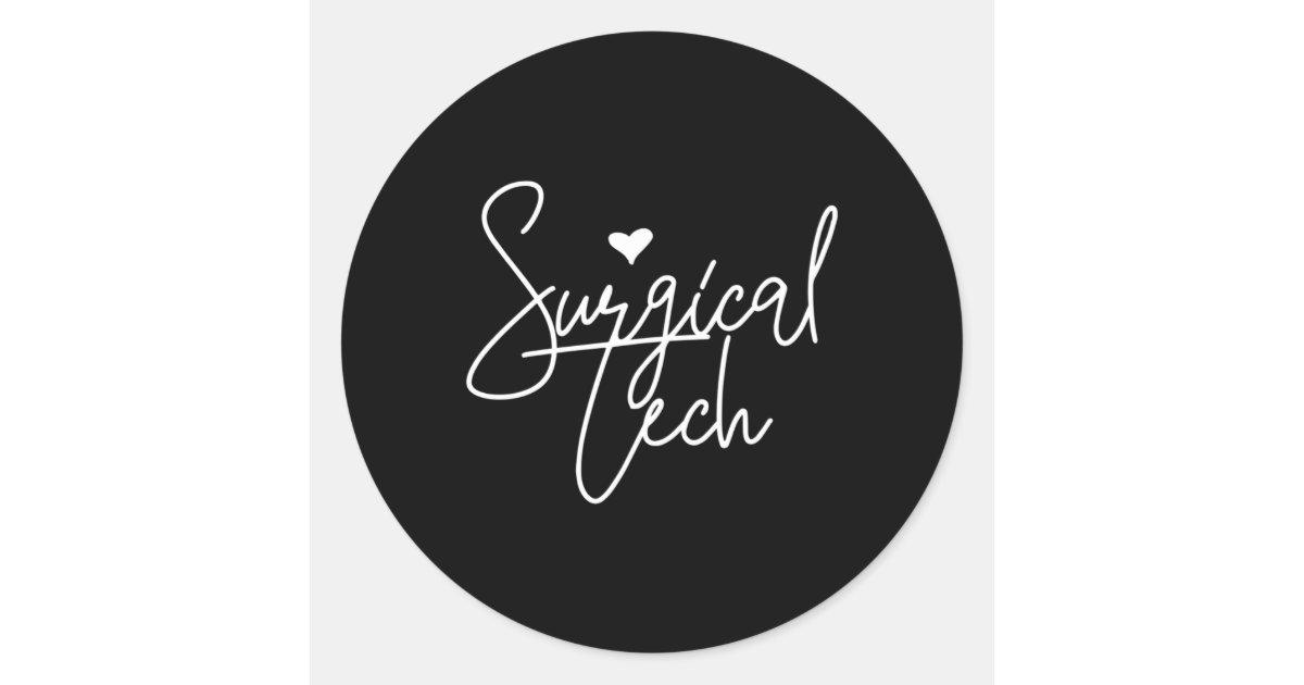 Stylish Surgical Tech Classic Round Sticker | Zazzle