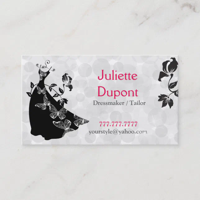 Stylish Tailor Dressmaker tailor salon Business Card | Zazzle