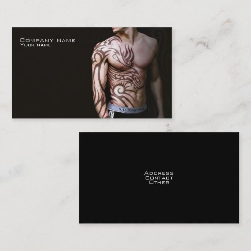 Stylish tattoo business card | Zazzle
