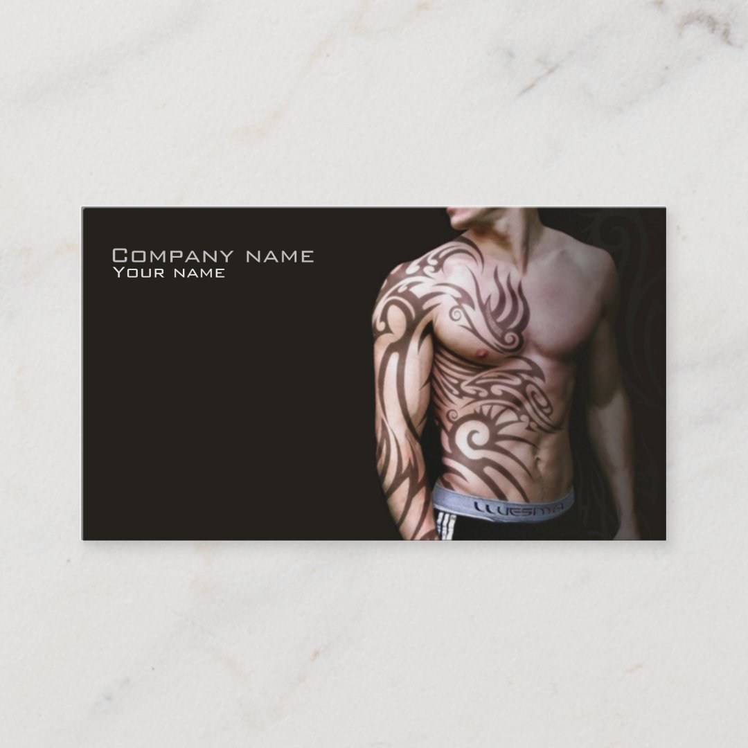 Stylish tattoo business card | Zazzle