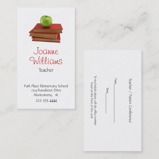 Stylish Teacher Business Card | Zazzle