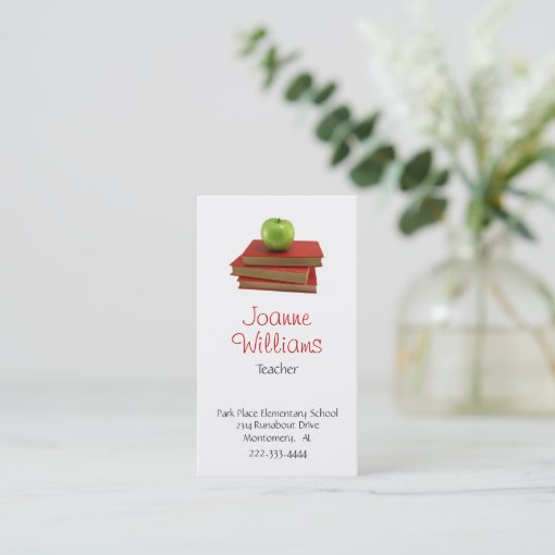 Stylish Teacher Business Card | Zazzle